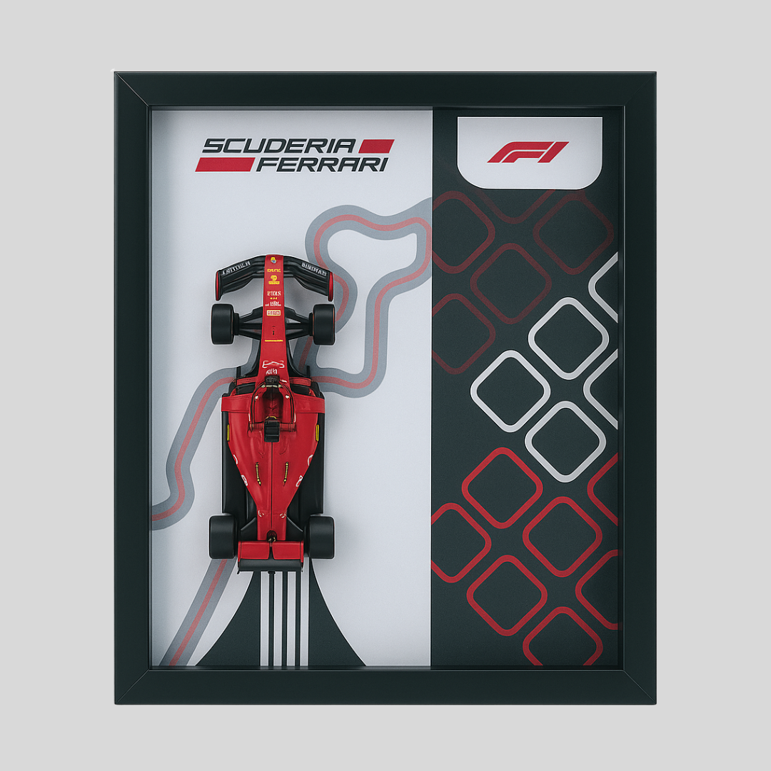 Bburagos Scuderia Ferrari F1 Diecast Car Frame 1:43 – 3D Wall Art – The ...
